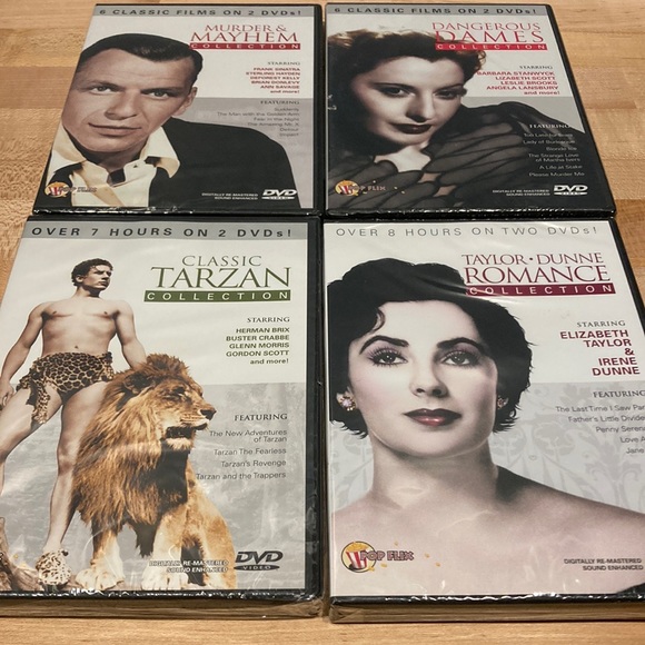 Other | 4 Classic Dvds W Over 26 Hours Of Film Nib Tarzan Taylor ...